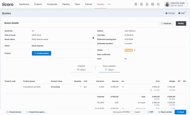 7 Best Quoting Software in 2025: Features & Reviews | Scoro