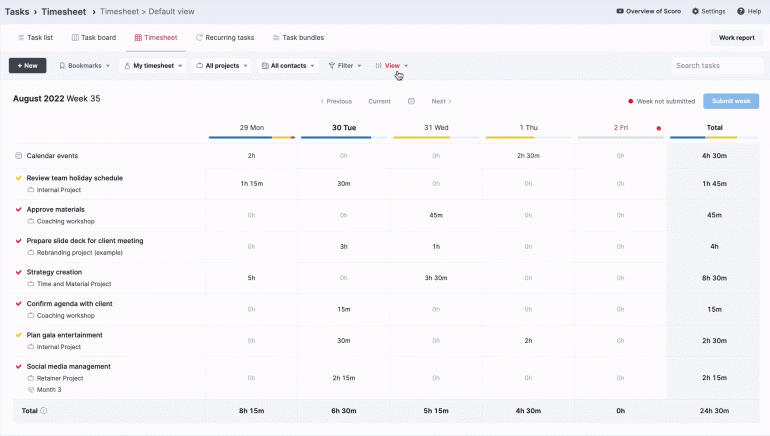 September Update: Timesheet and Google Calendar Sync Scoro | Scoro