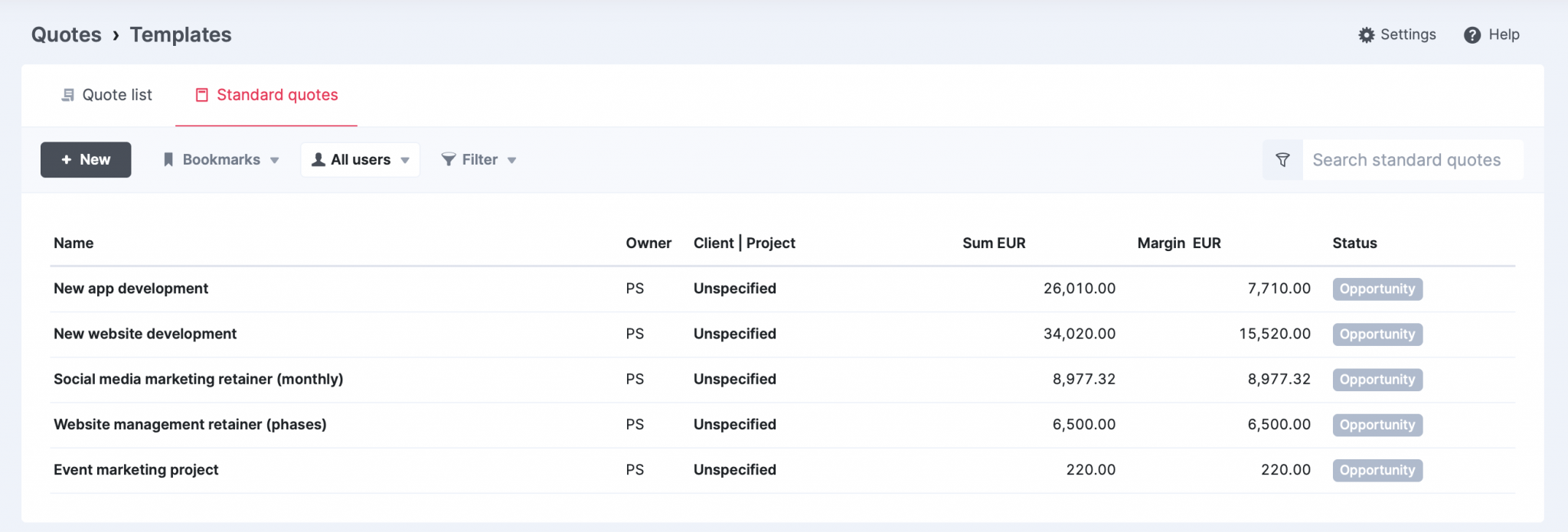 Project Quotation Template For Professional Services | Scoro | Scoro