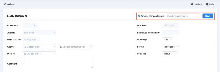 Project Quotation Template For Professional Services | Scoro | Scoro