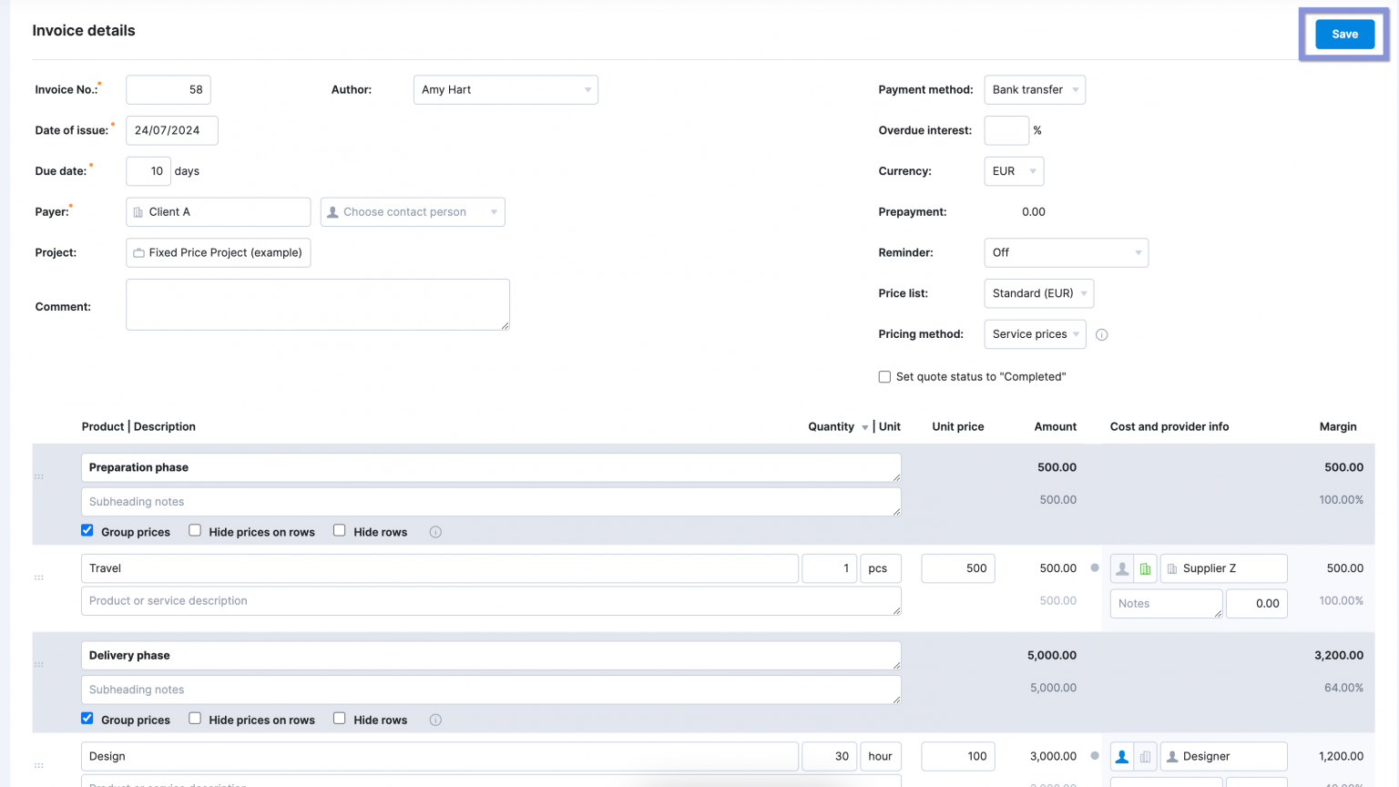 Budget Cost Variance Calculator For Client Projects | Scoro